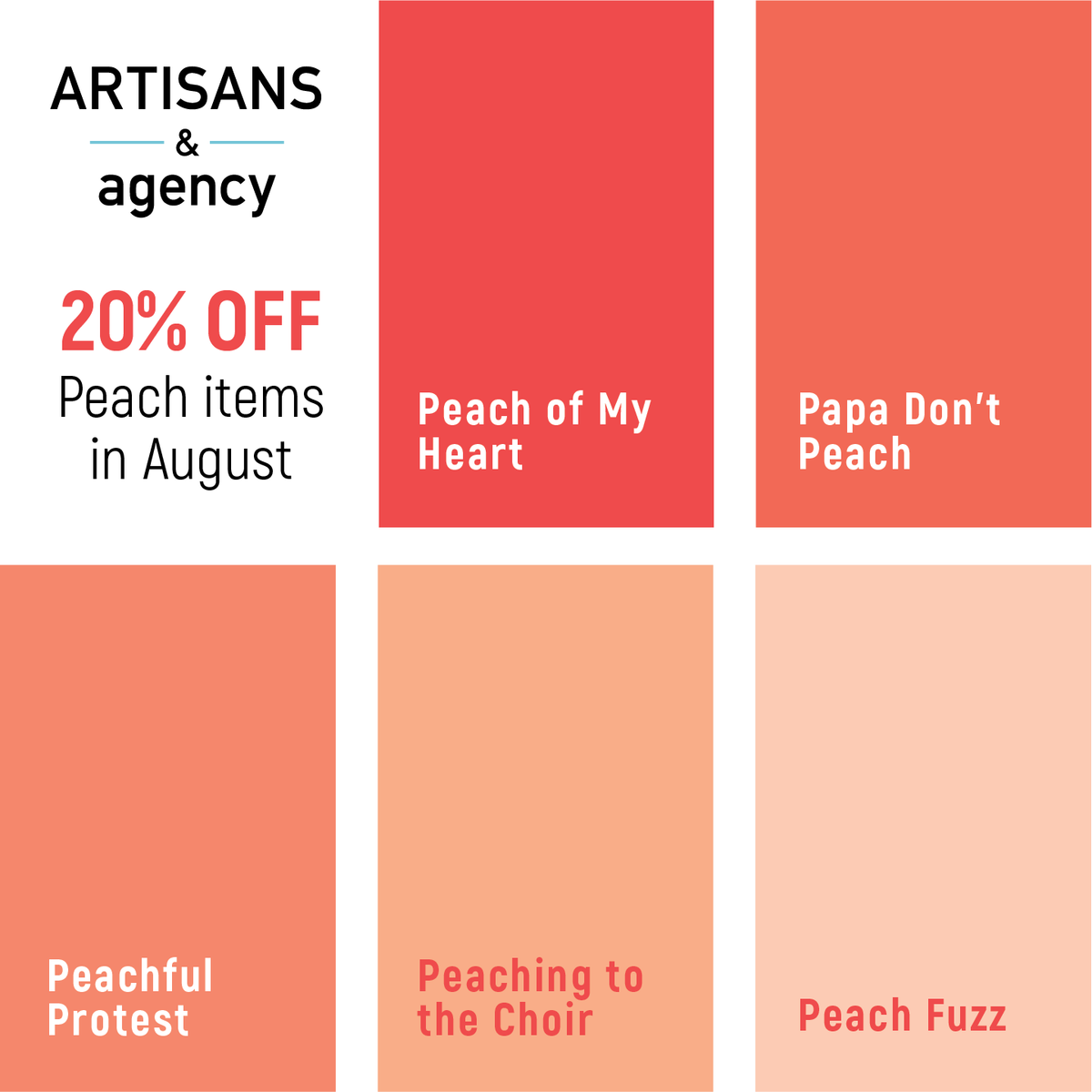 Did you know that the color for August is Peach? | Artisans & agency — ARTISANS & agency