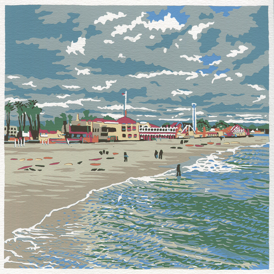 Boardwalk Beach Screen Print — ARTISANS & agency