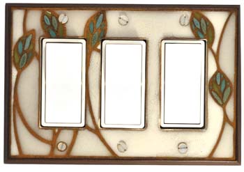 Triple Light Switch Covers Antler Rocker Style Triple Switch Cover